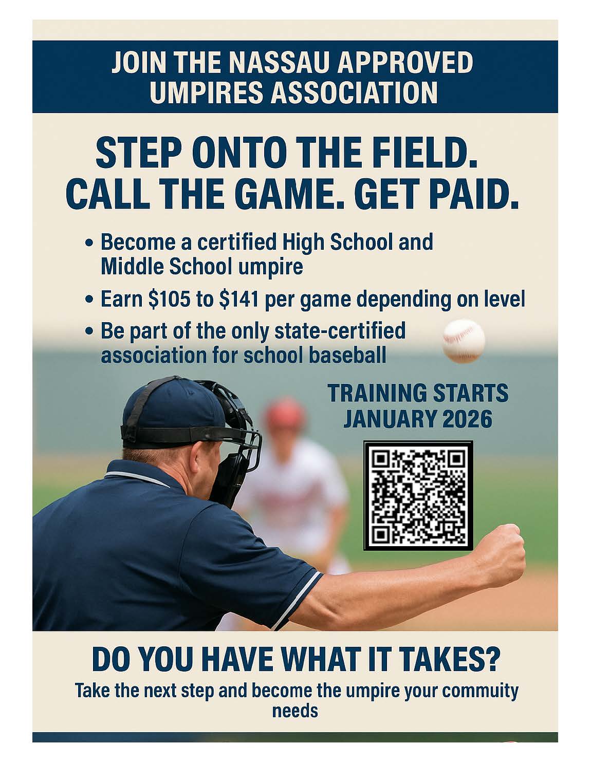 Baseball umpire clinic scheduled for January 2026! - Section VIII Athletics